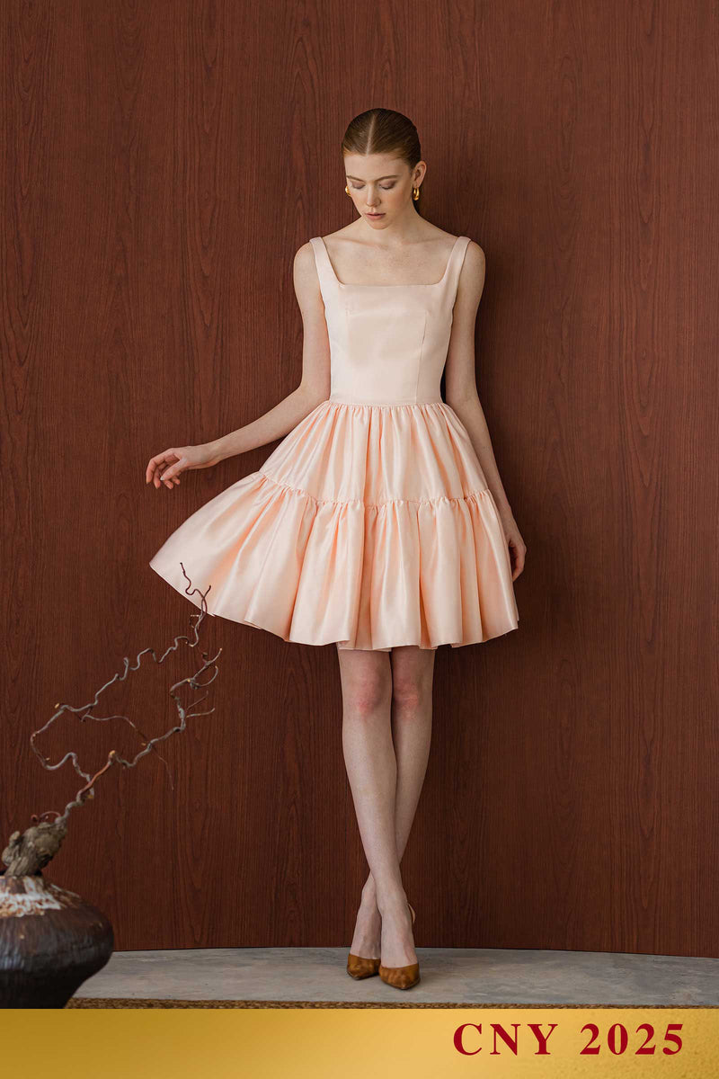 Daivin Dress (Peach) – DoubleWoot